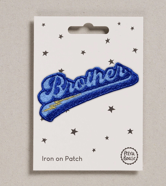 Brother Iron on Patch by Petra Boase - Niddle Noddle