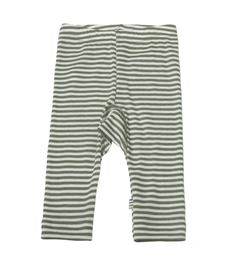 Green Stripe Wool and Silk Baby Bottoms - Niddle Noddle