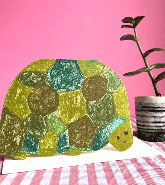 Cutout Tortoise Turtle Card by Laura Skilbeck - Niddle Noddle
