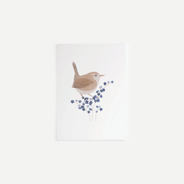 A5 Wren Wildlife Unframed Risograph Print - Niddle Noddle