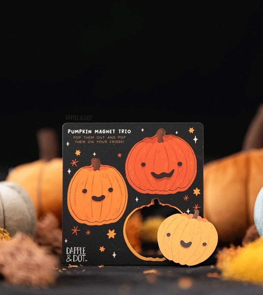 Pumpkin Pop Magnets by Dapple & Dot – Niddle Noddle