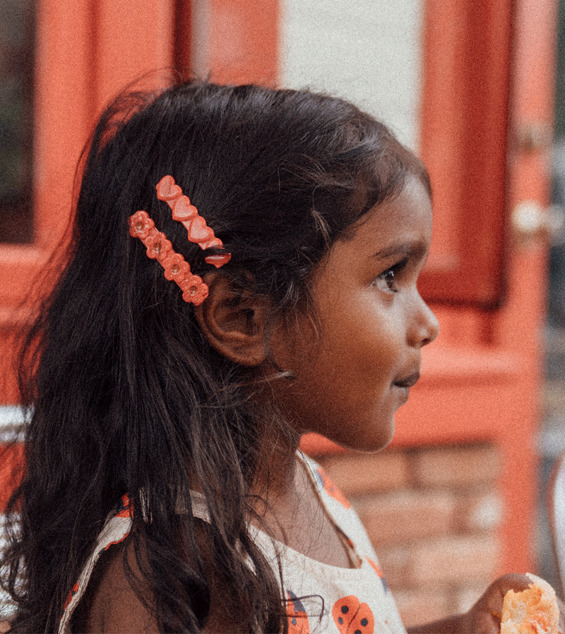 Poppy Heart Hair Clip by Wunderkin - Niddle Noddle